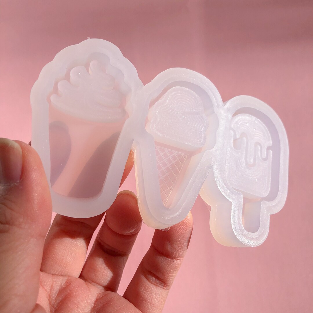 Ice Cream Cup Cone Lolly Popsicle Silicone Resin Mold Cute Mould DIY ...
