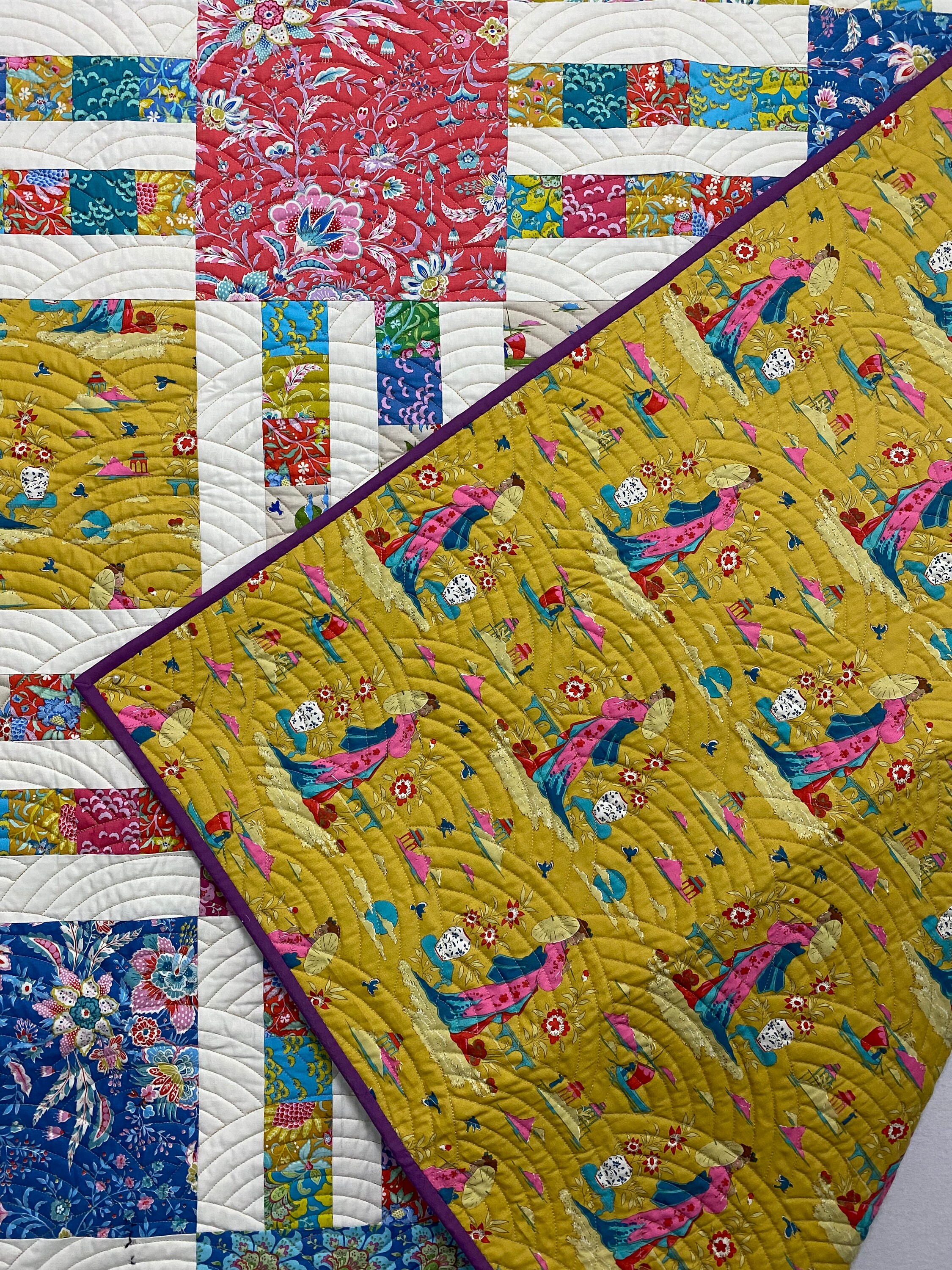 Bright Floral Quilt-large Throw Quilt- Multiple Colors - Etsy