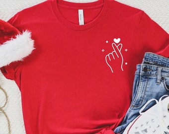 Saranghae Korean Saranghae Finger Heart I Love You Finger - Etsy