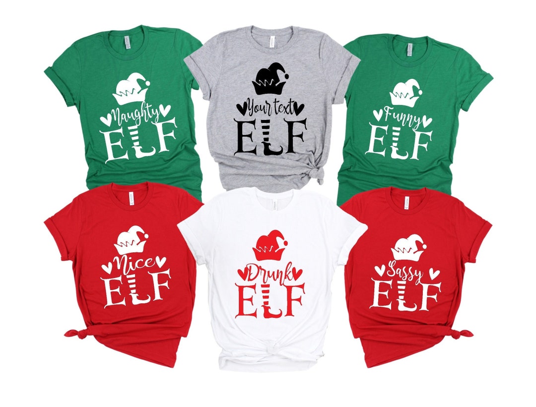 Group Christmas Shirt Office Party Custom Elf Shirt Elf - Etsy Canada