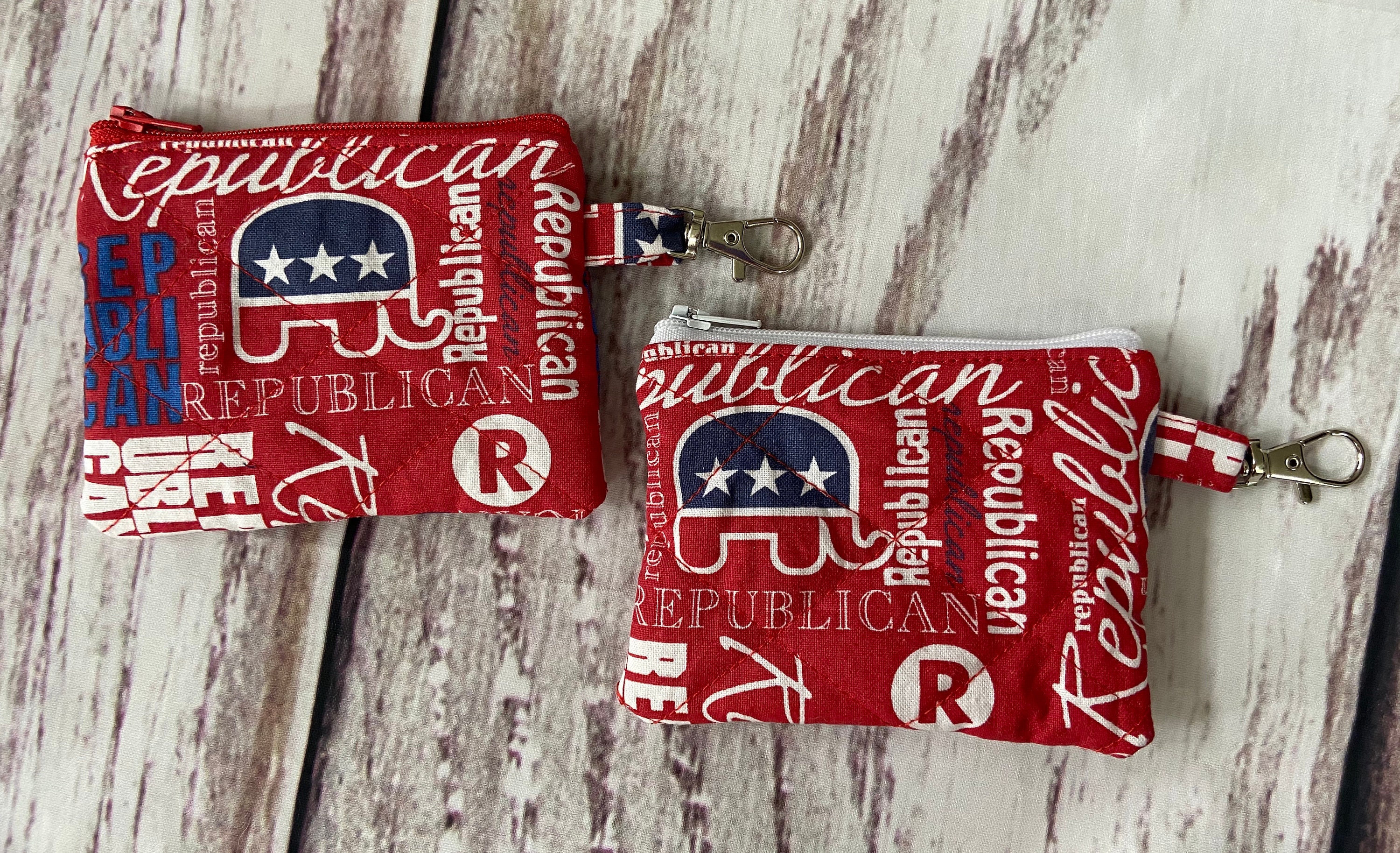 Political Democrat Republican Zipper Coin Purse Wallet Gift | Etsy