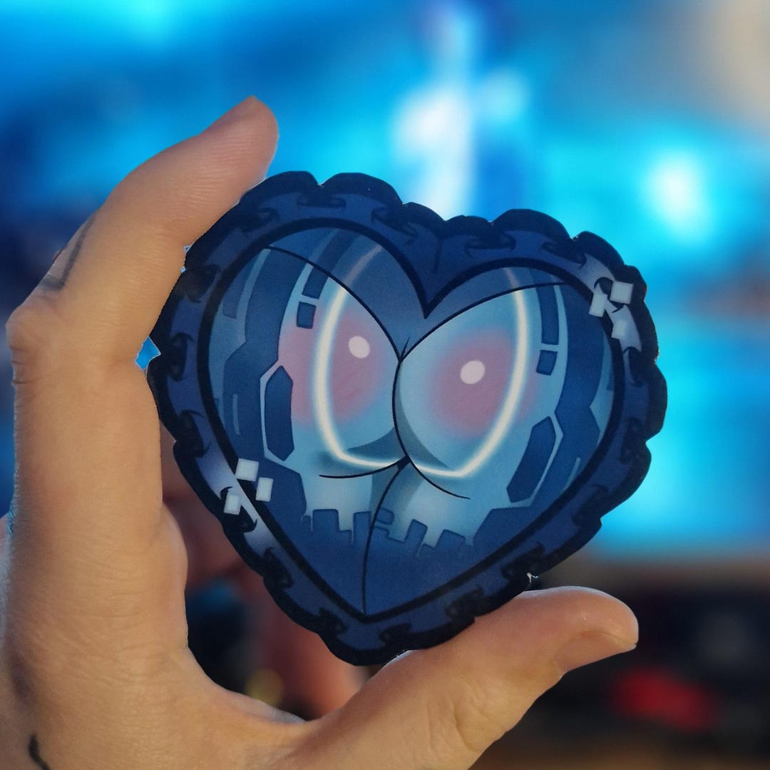 Halo Cortana New Blue Booty Heart Sticker - Etsy