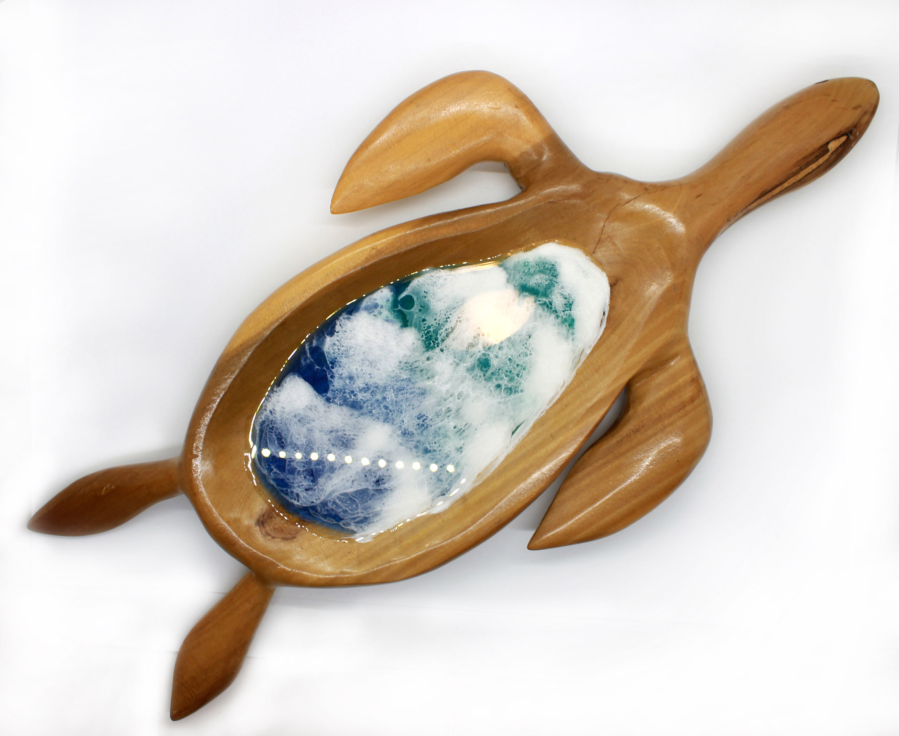 Sea Turtle Resin Epoxy Ocean Wave Tray / Wall Art Tropical Hawaiian ...