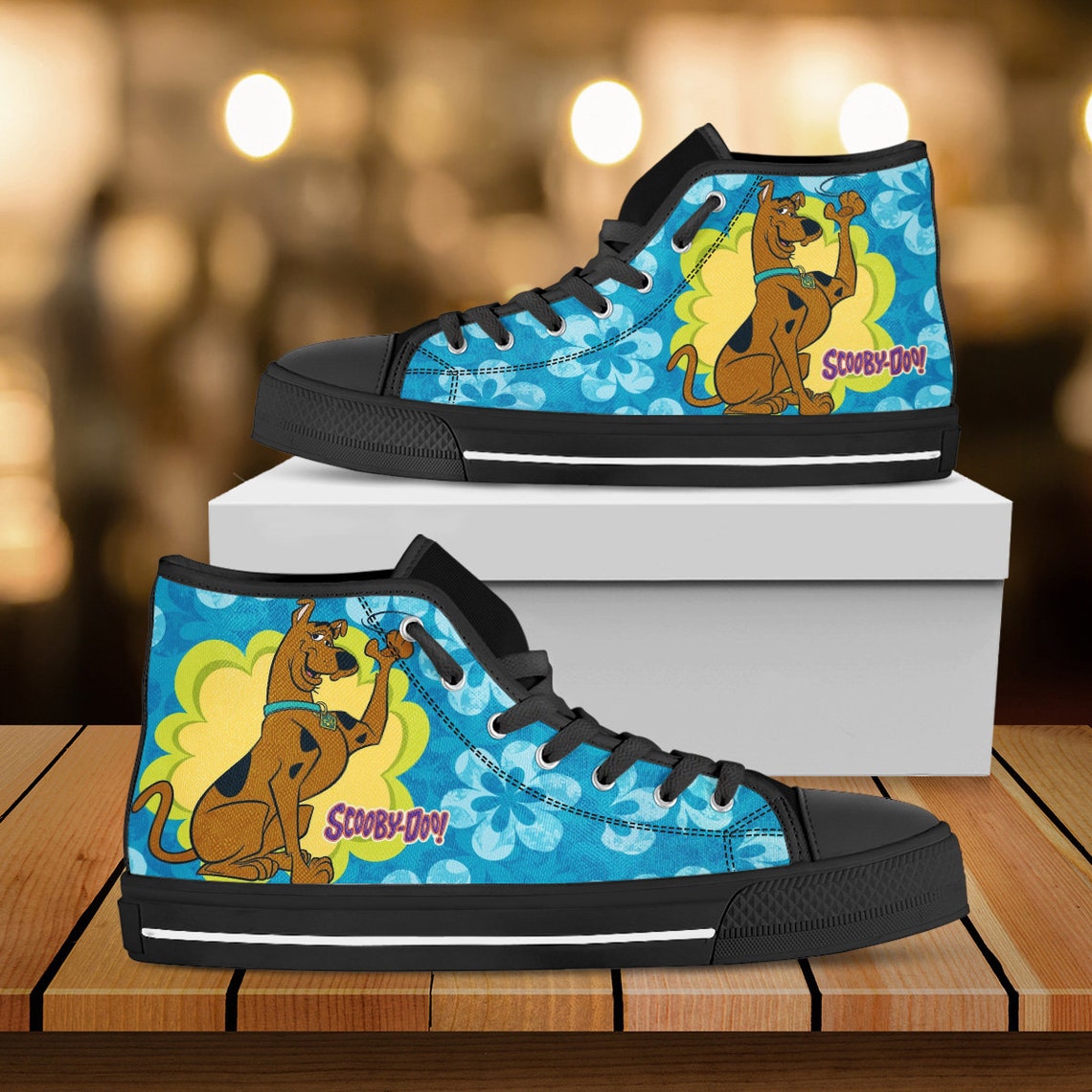 Scooby Doo Custom Shoes Cartoon Hightops Scooby Doo Where | Etsy