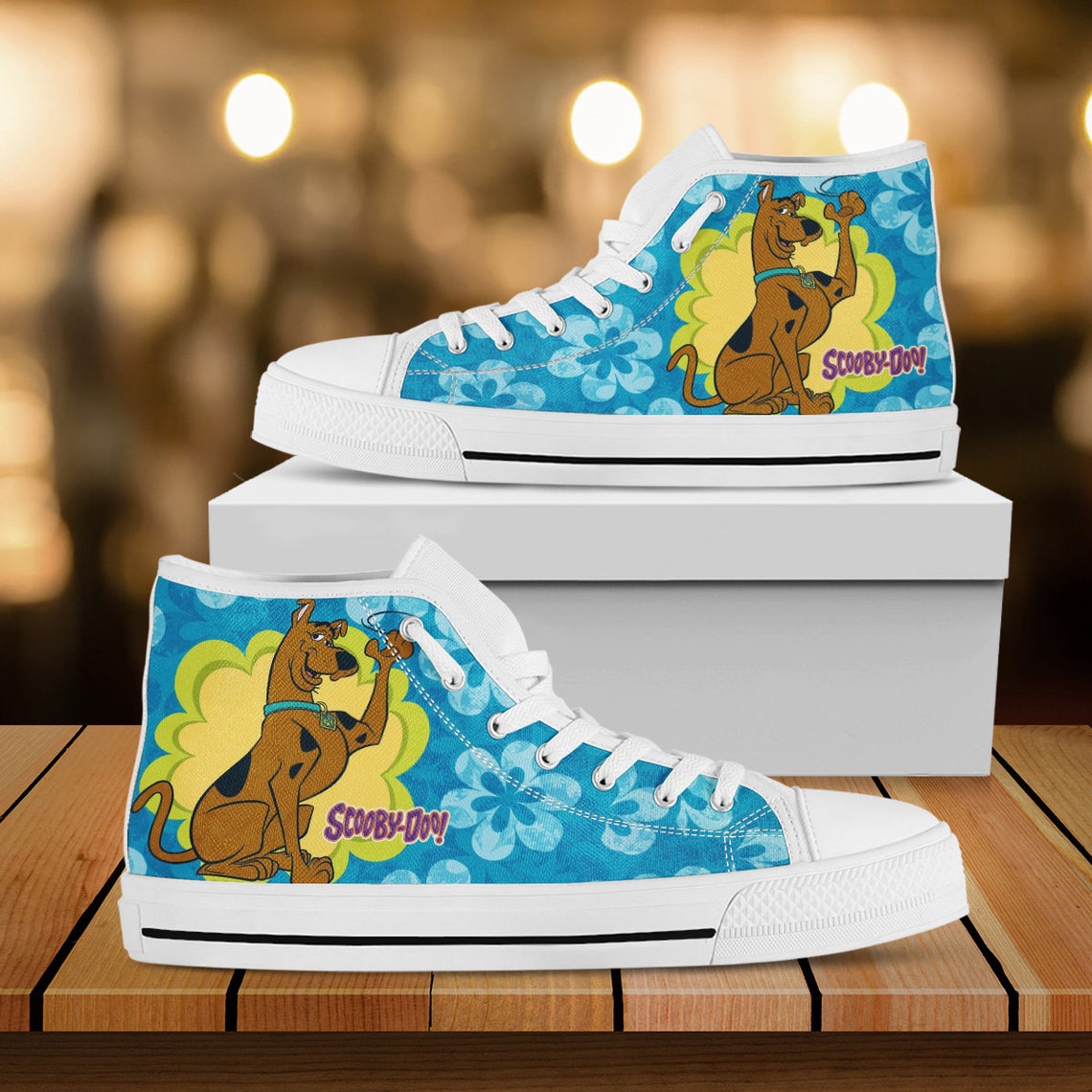 Scooby Doo Custom Shoes Cartoon Hightops Scooby Doo Where | Etsy