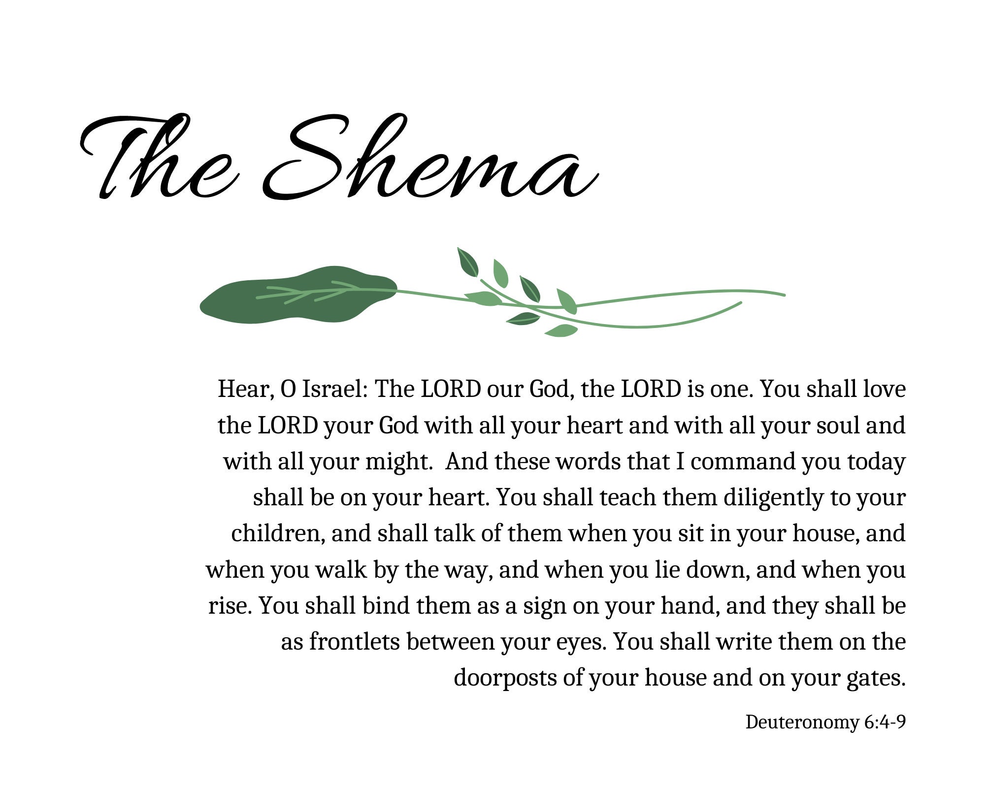 The Shema Wall Art - Digital - Etsy