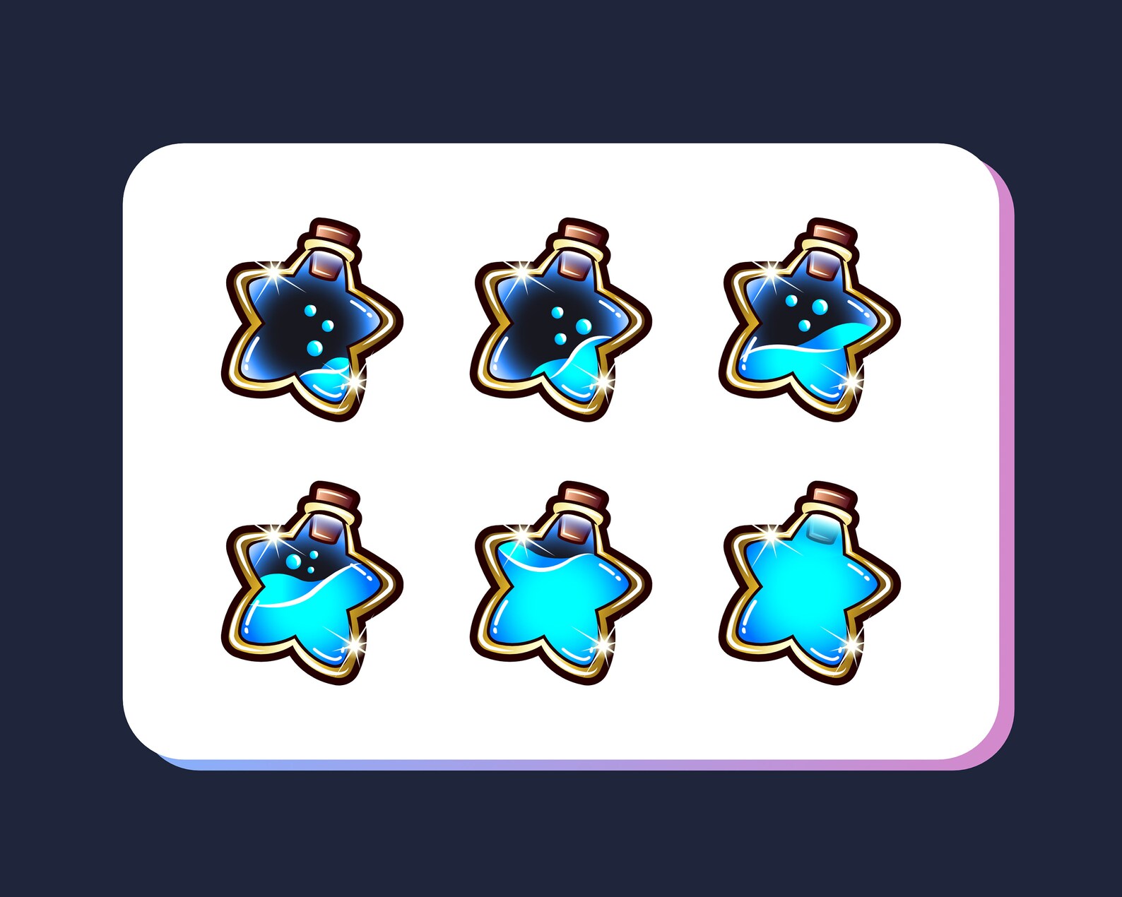 Twitch Sub Badges / Cheer Bit Badges - Blue Star Bottles - Etsy