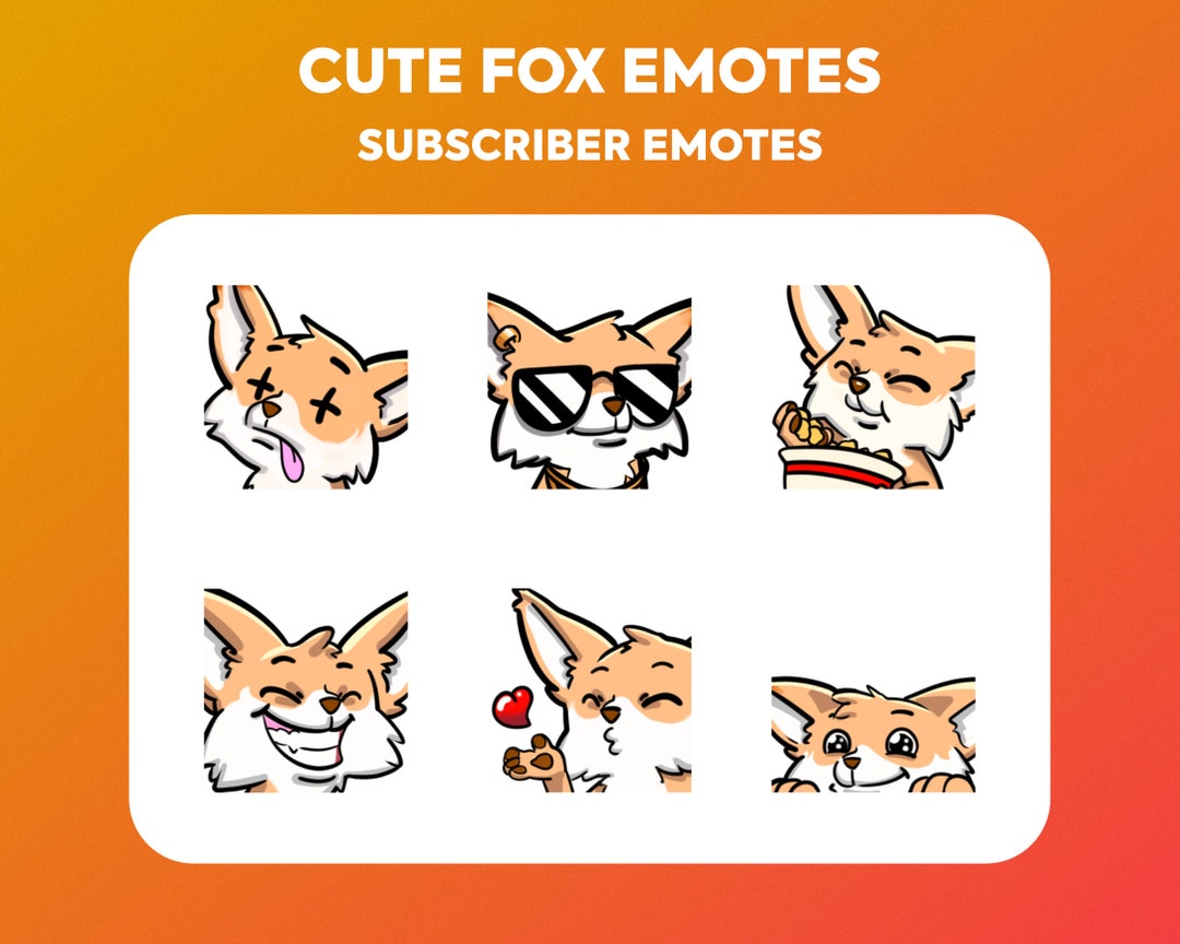Fox Twitch Emotes Foxes Cute - Etsy