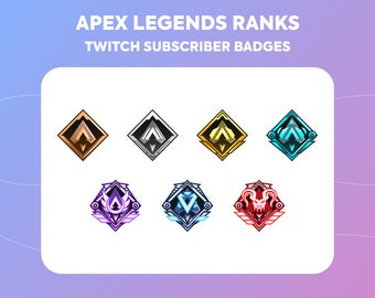 APEX LEGENDS Ranks | Twitch Sub/bit Badges | Apex | Ranks - Etsy