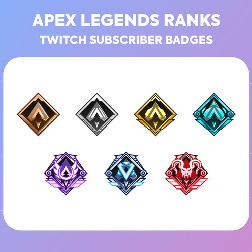 Twitch Sub Badges / Cheer Bit Badges Apex Legends Ranks - Etsy