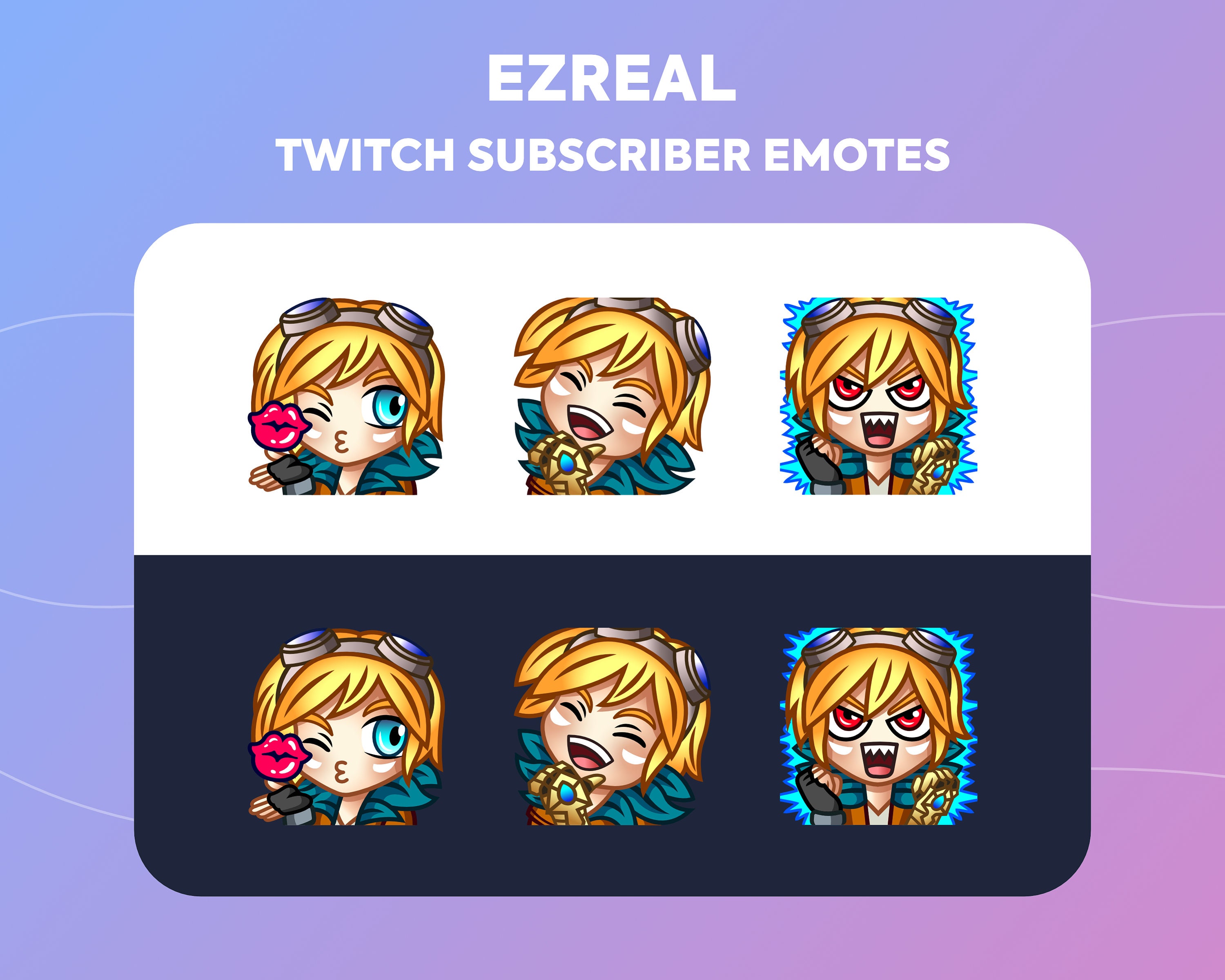 Twitch Emotes Ezreal League of Legends Emotes Laugh Emote Rage Emote ...