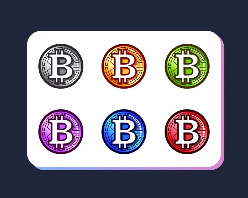 Twitch Sub Badges / Cheer Bit Badges - Bitcoin Cryptocurrency - Etsy