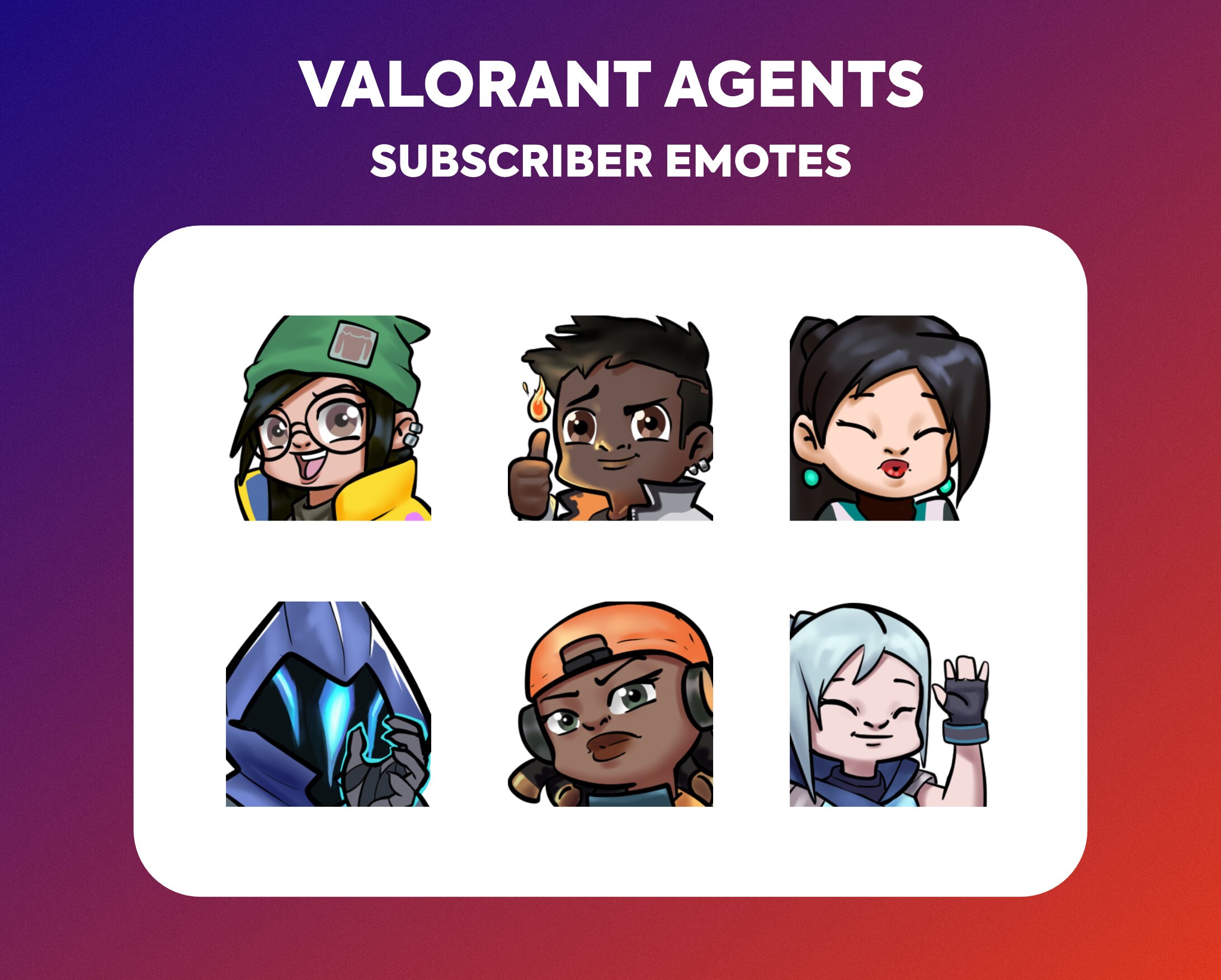 Valorant Twitch Emotes Subscriber Emotes Affiliate Emotes - Etsy UK