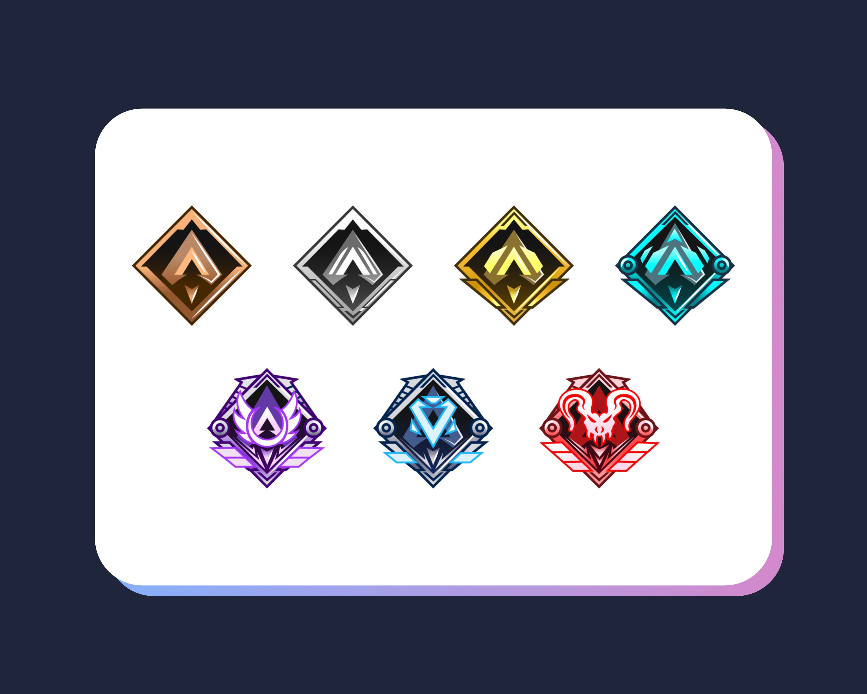 Digital Sub Badges Twitch Apex Legends Apex Pack Grey/Blue/Purple/Gold ...