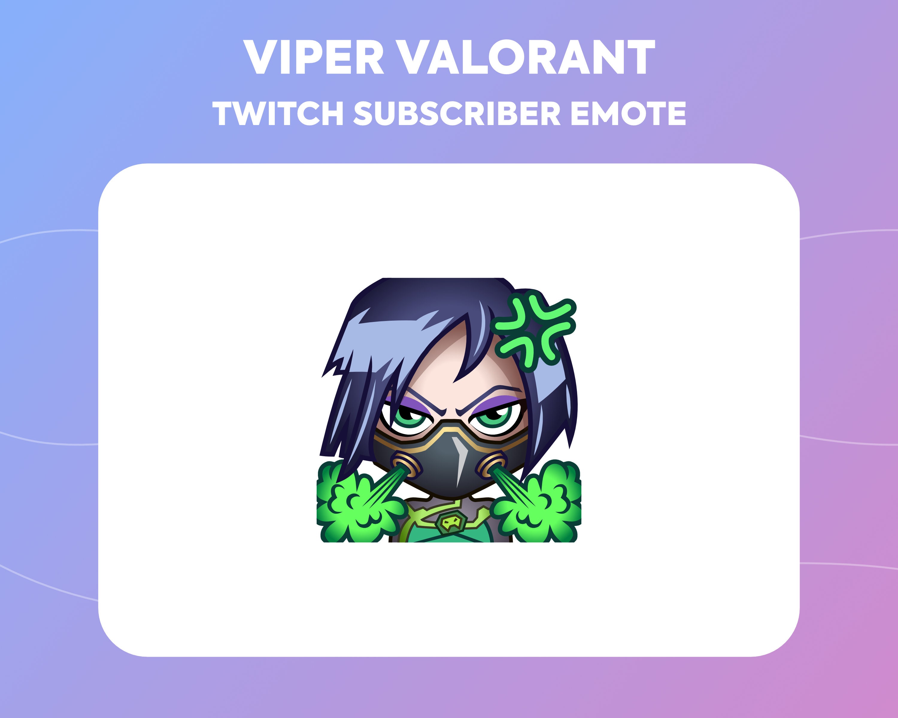 Twitch Emotes Viper Emote Valorant Emotes - Etsy Norway