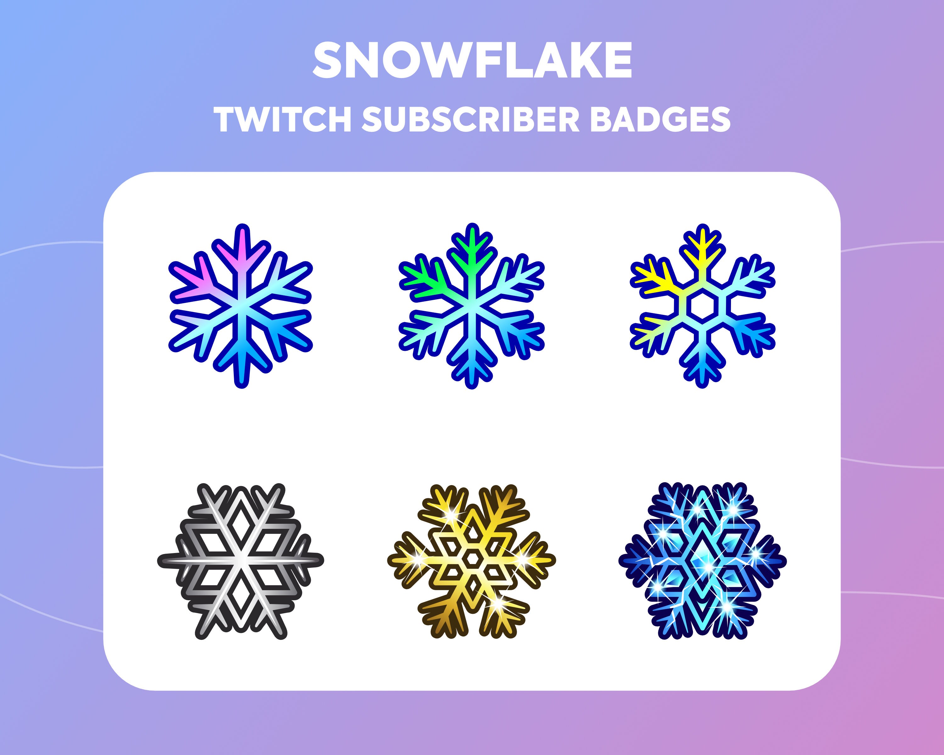 Twitch Sub Badges / Cheer Bit Badges Snowflakes - Etsy