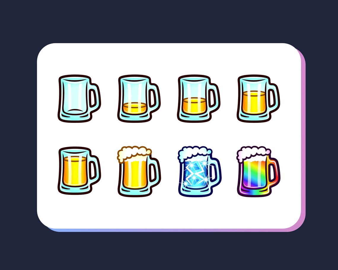 Beer Twitch Sub Badges / Bit Badges Beer Glass Beer - Etsy