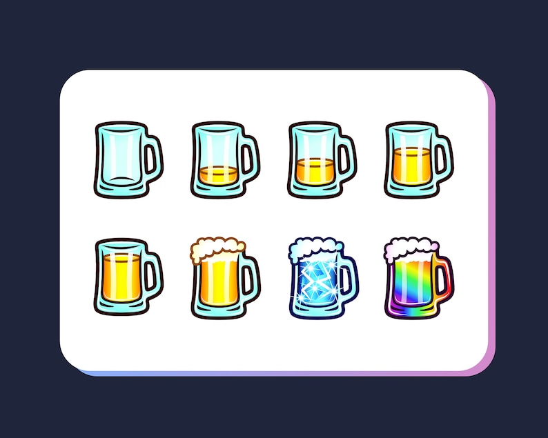 Beer Twitch Sub Badges / Bit Badges Beer Glass Beer - Etsy