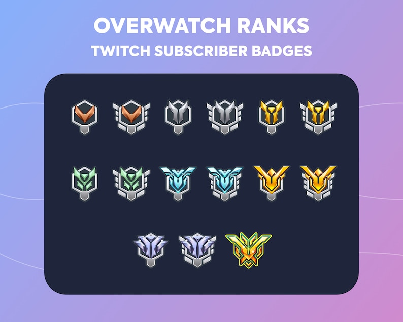 Overwatch 2 Twitch Sub Badges – Cheer Bit Badges (digital Download) - Etsy
