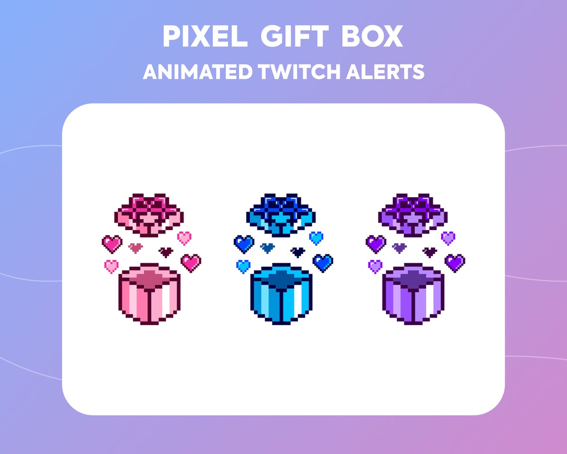 Alertas de Twitch animadas Alertas de transmisión Gifted Sub Pixel Art ...