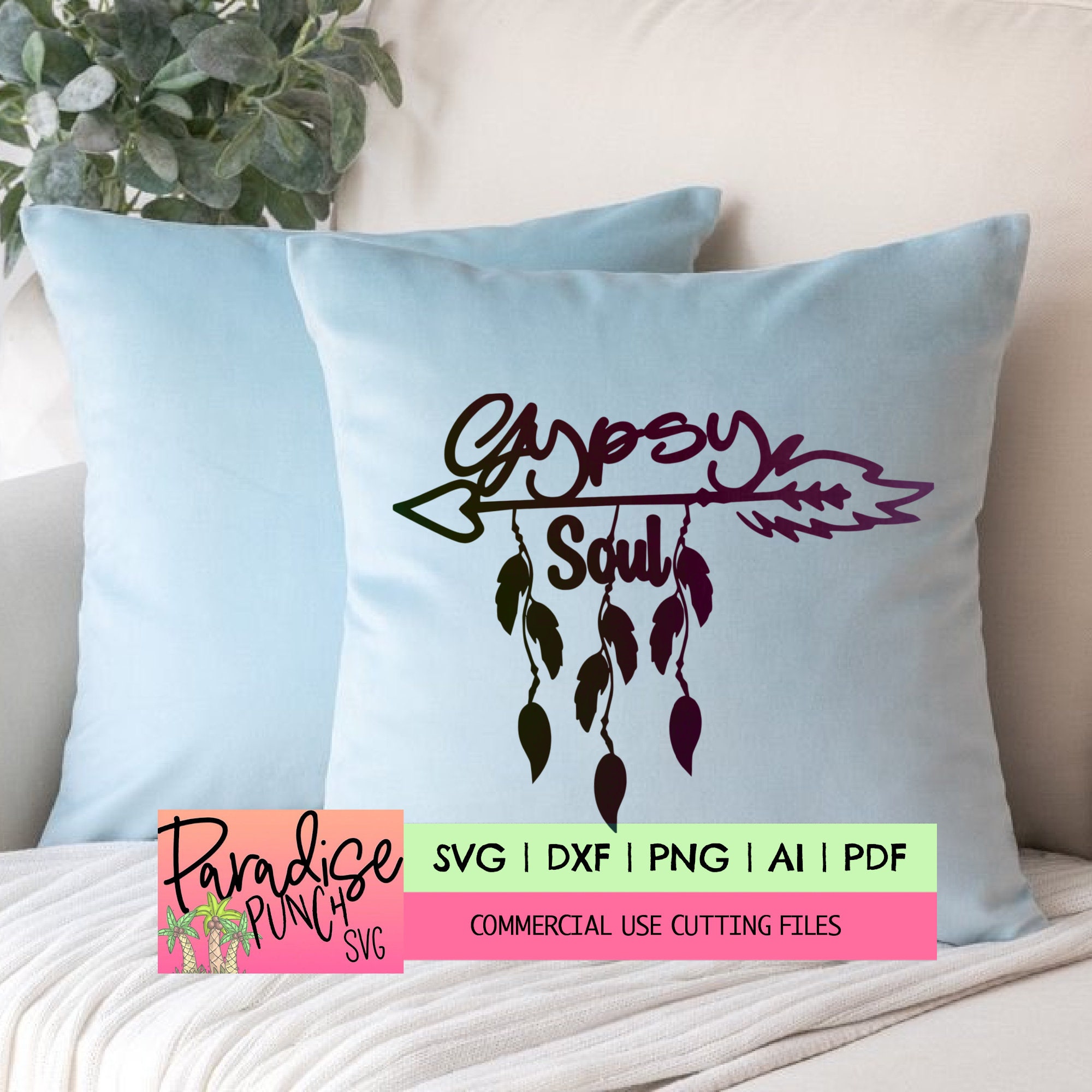 Gypsy Soul SVG, Boho Svg, Feather Svg, Free Spirit Svg, Gypsy Soul Svg ...