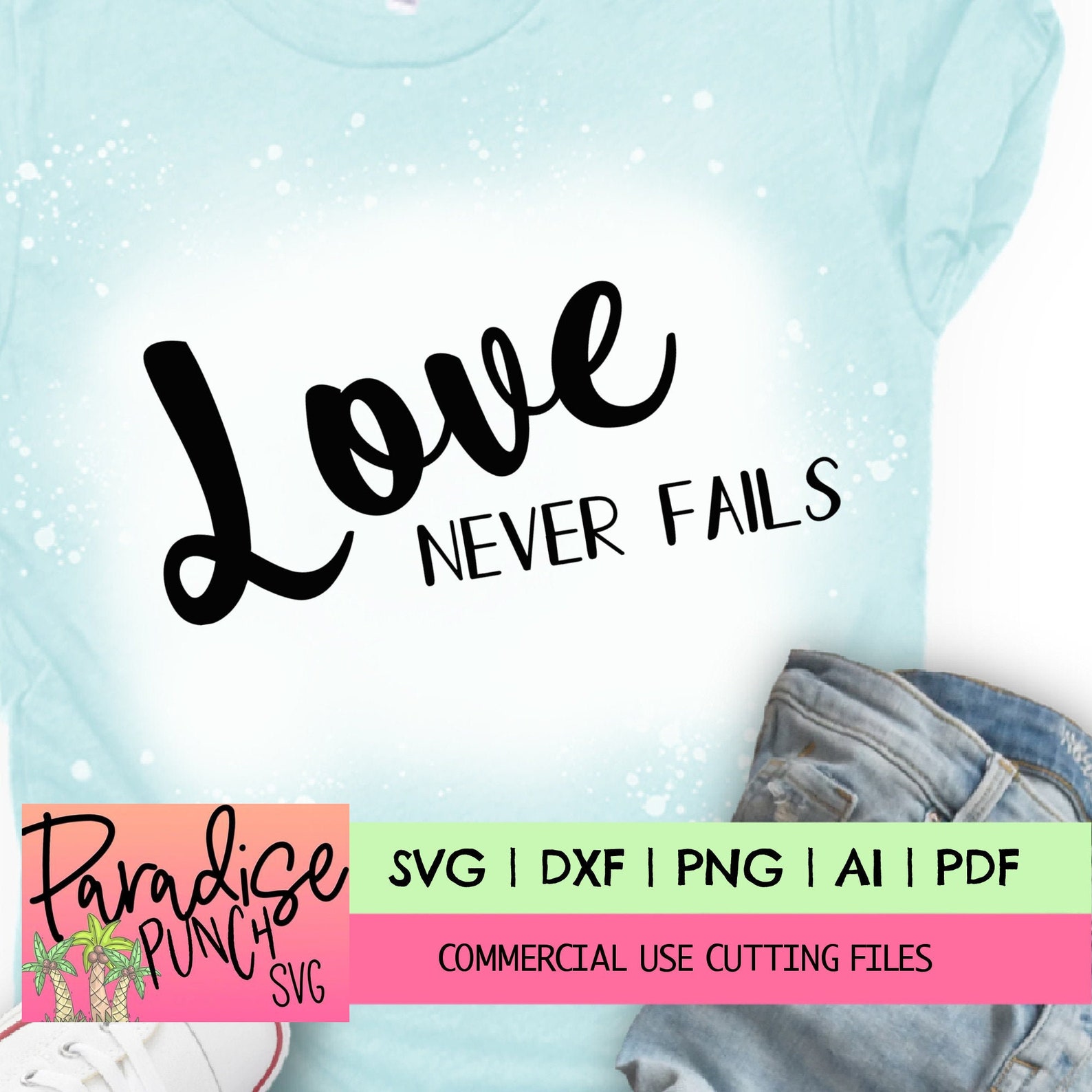 El amor nunca falla SVG PNG DXF Archivos para máquinas de - Etsy España