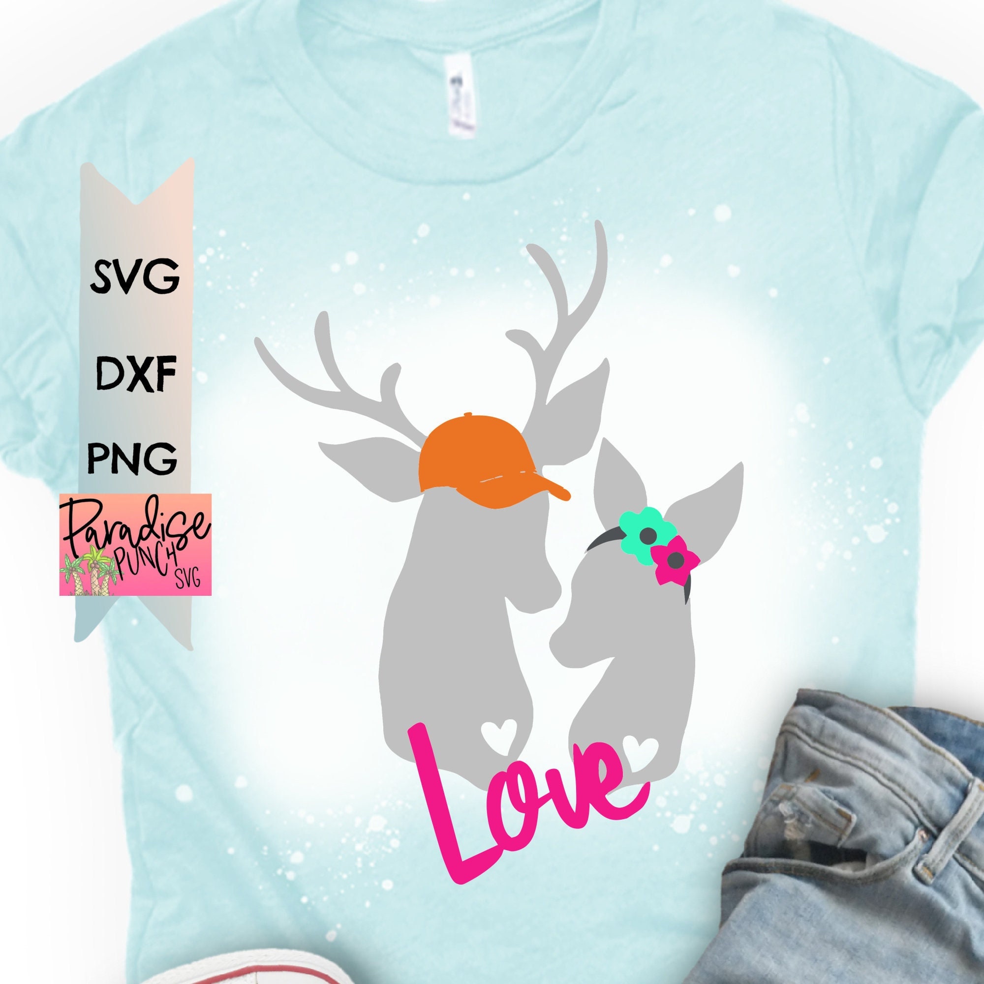 Deer Svg, Deer Couple Svg, Deer Love SVG, Deer Heart SVG Deer Head Svg ...