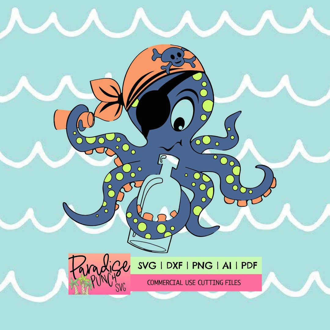 Kids Octopus SVG PNG Clipart, Octopus Print SVG Digital Download Cricut ...