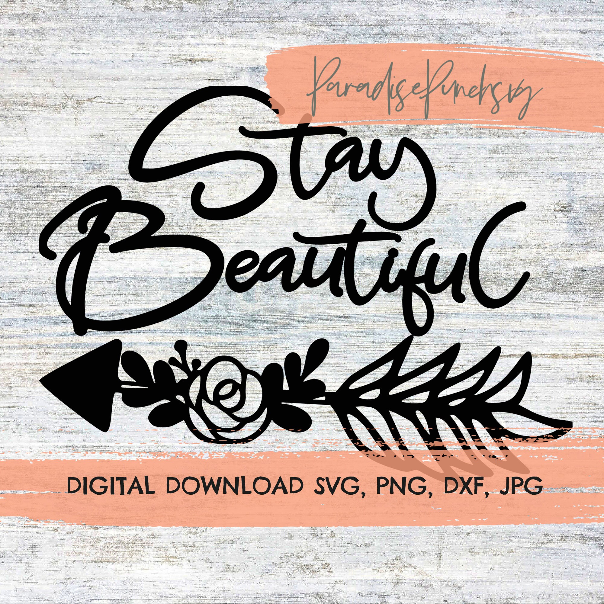 Stay Beautiful SVG Makeupbag Svg File Sign Svg File Baby Svg Girly ...
