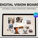 Digital Vision Board Template, Editable Dream Board, Simple Vision ...