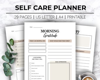 Self-care Planner Mental Health Journal Goals Worksheet - Etsy