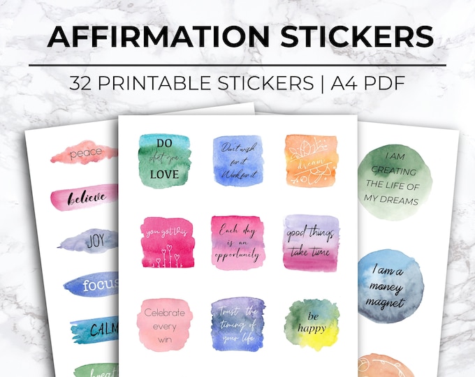 Printable Vision Board Quotes & Affirmations,vision Board Template ...