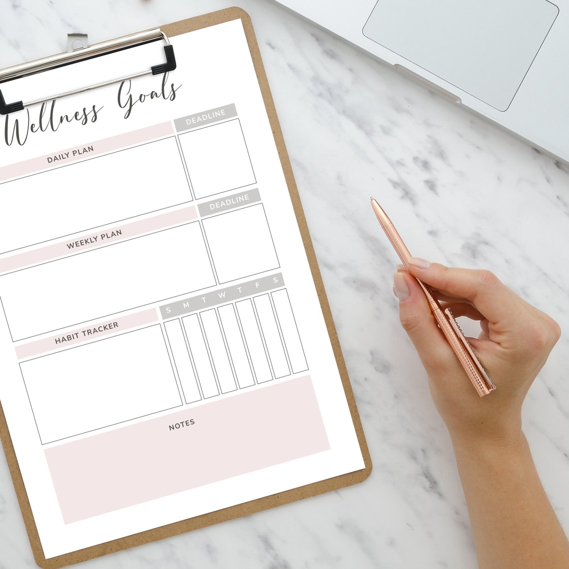 Printable Wellness Journal,printable Wellbeing Planner,wellness Tracker ...