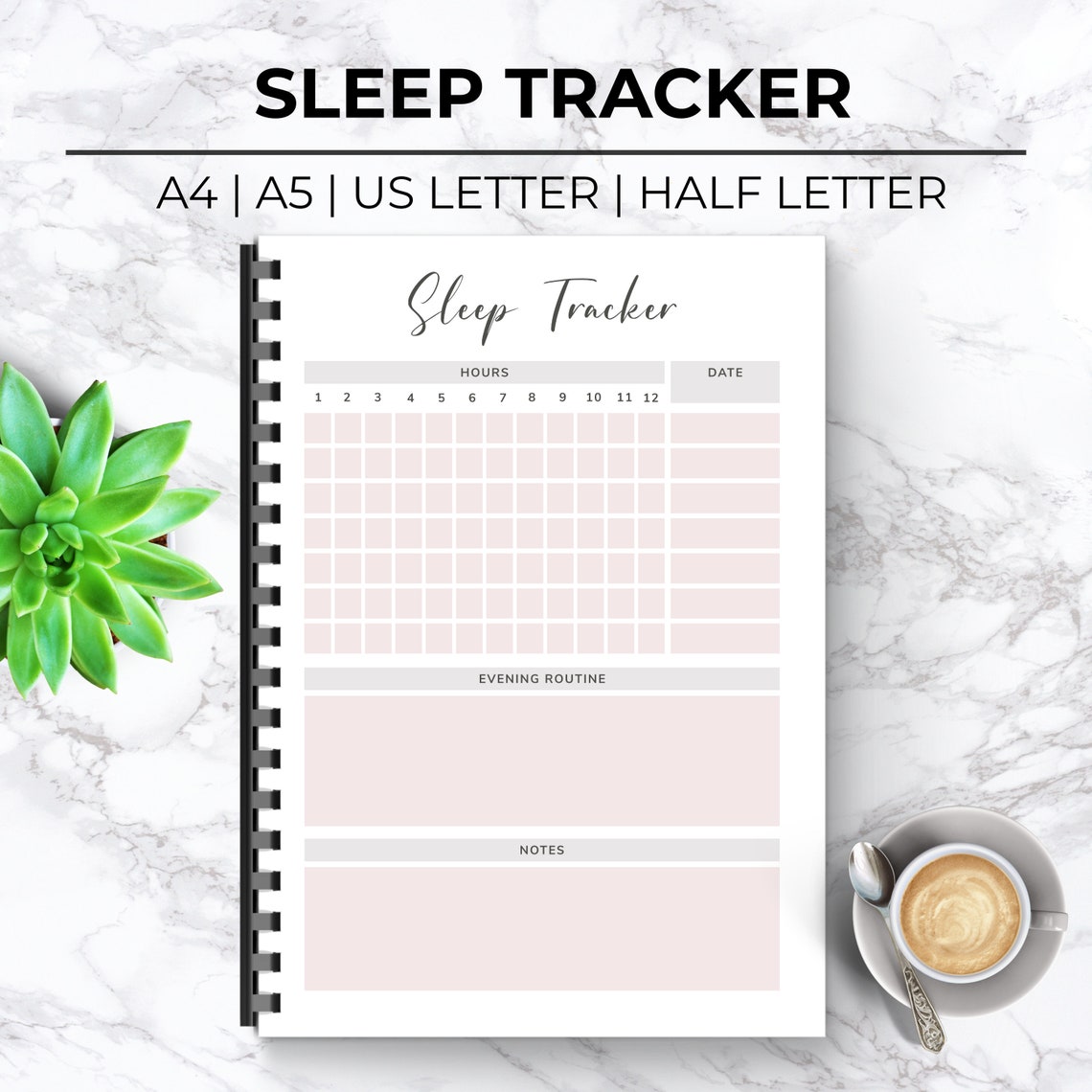 Printable Sleep Tracker,minimalist Sleep Log,weekly Sleep Tracker ...
