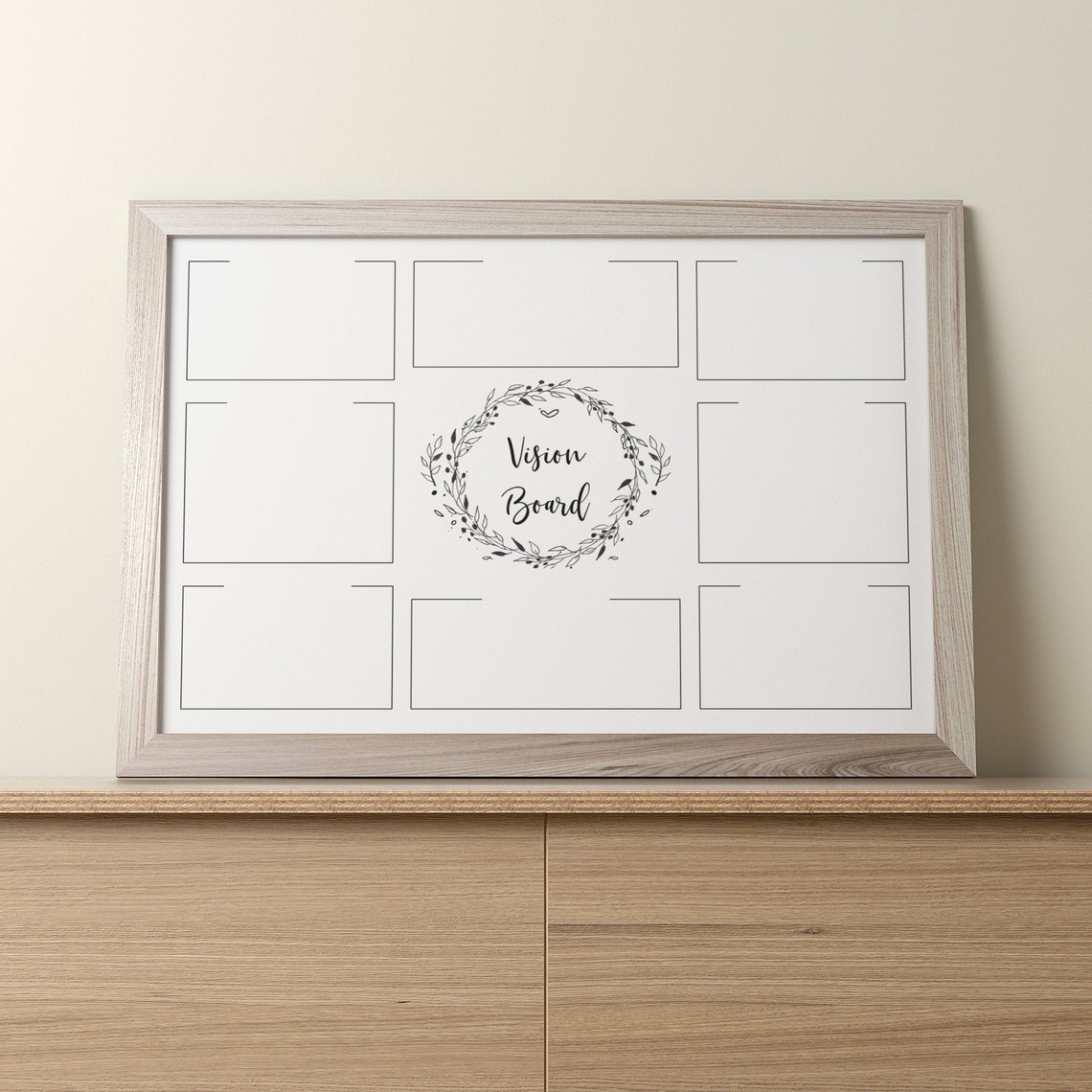 Minimalist Printable Vision Board Templateprintable Dream Etsy Uk