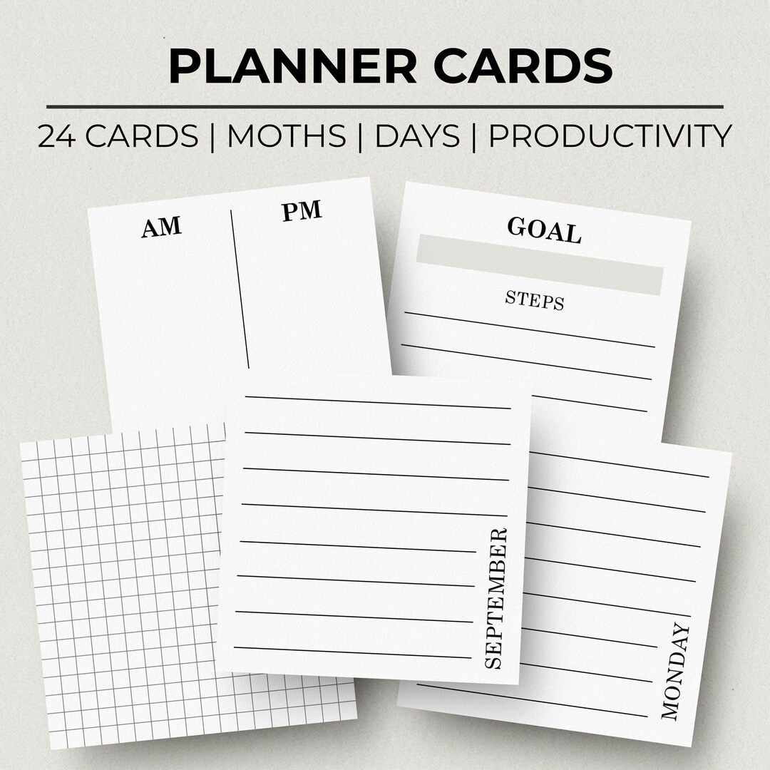Printable Sticky Notes, Planner Accessories, Printable Planner Cards ...