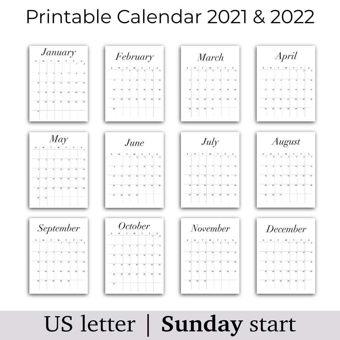 Free printable mini 2022 calendar - punkrolf