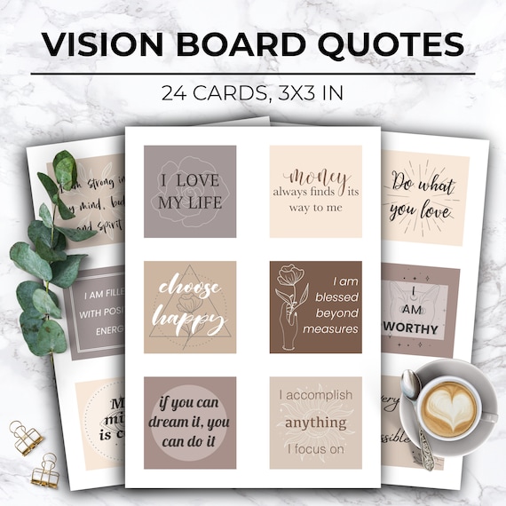 Printable Vision Board Quotes & Affirmationsvision Board | Etsy
