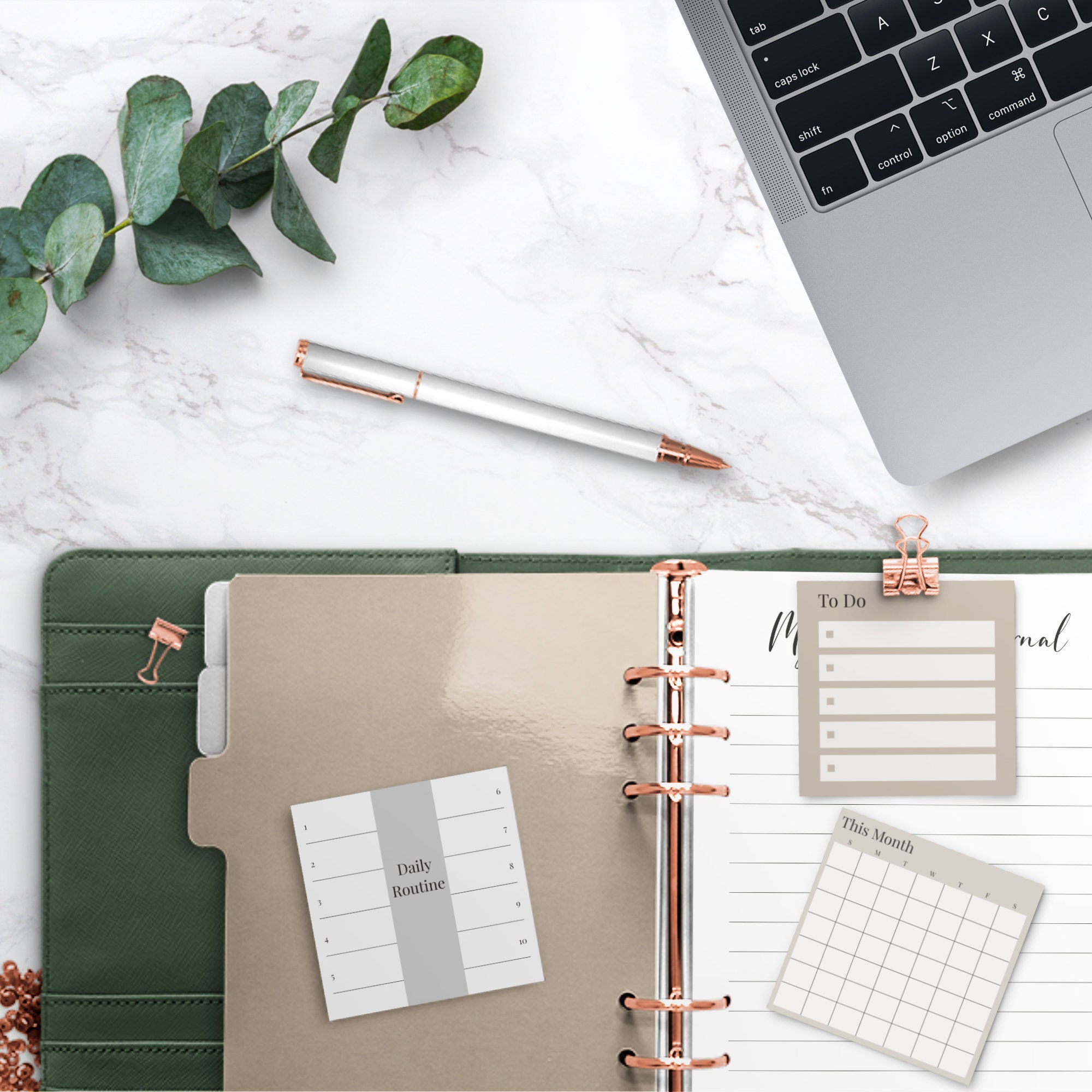 Printable Simple Planner Cards,productivy Cards,printable Sticky Notes ...