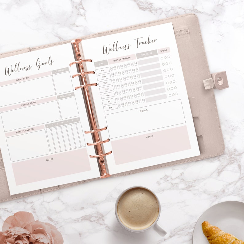 Printable Wellness Journal,printable Wellbeing Planner,wellness Tracker ...