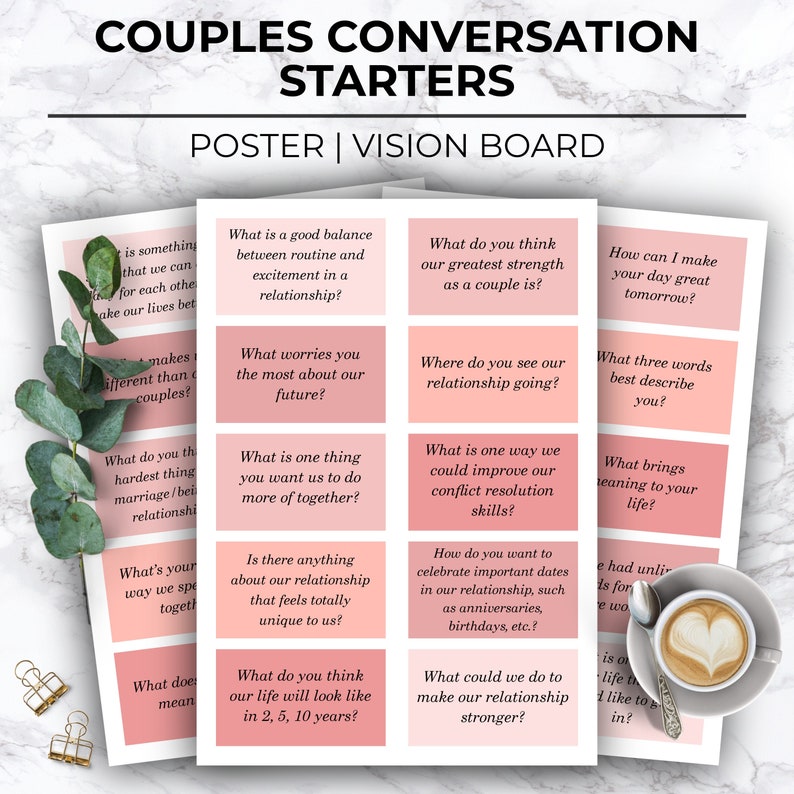 Couples Conversation Starters,printable Date Night Cards,valentine's ...