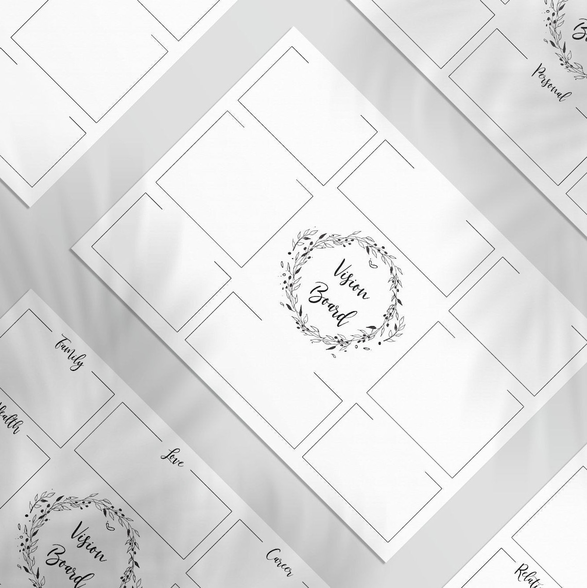 Minimalist Printable Vision Board Templateprintable Dream - Etsy