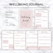Printable Wellness Journal,printable Wellbeing Planner,planner Bundle ...