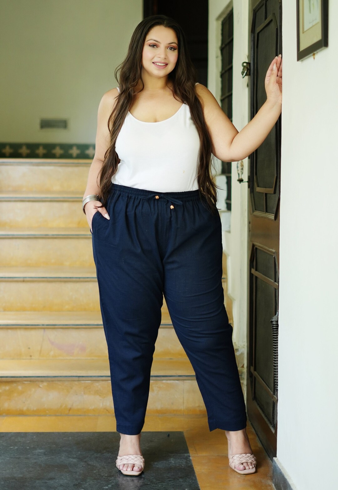 Plus Size Bottoms for Women Large Size Trouser With Pockets Indian ...