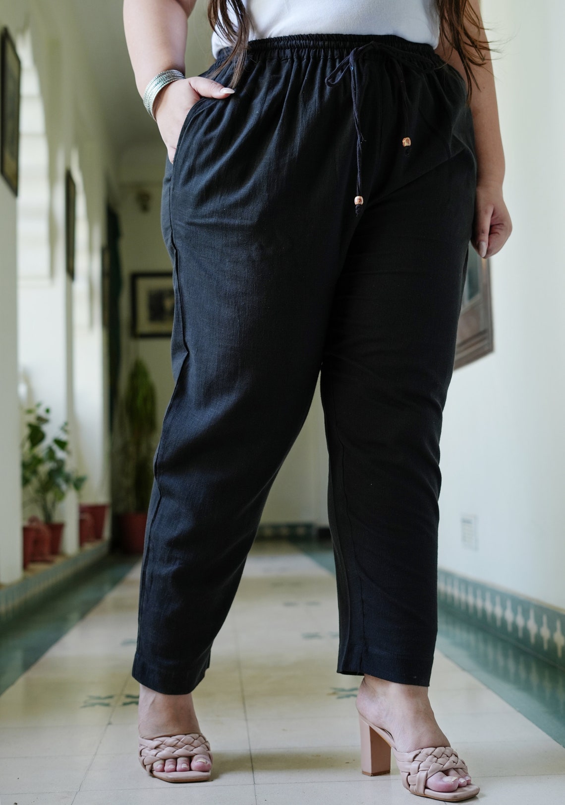 Plus Size Bottoms for Women Large Size Trouser With Pockets Indian ...