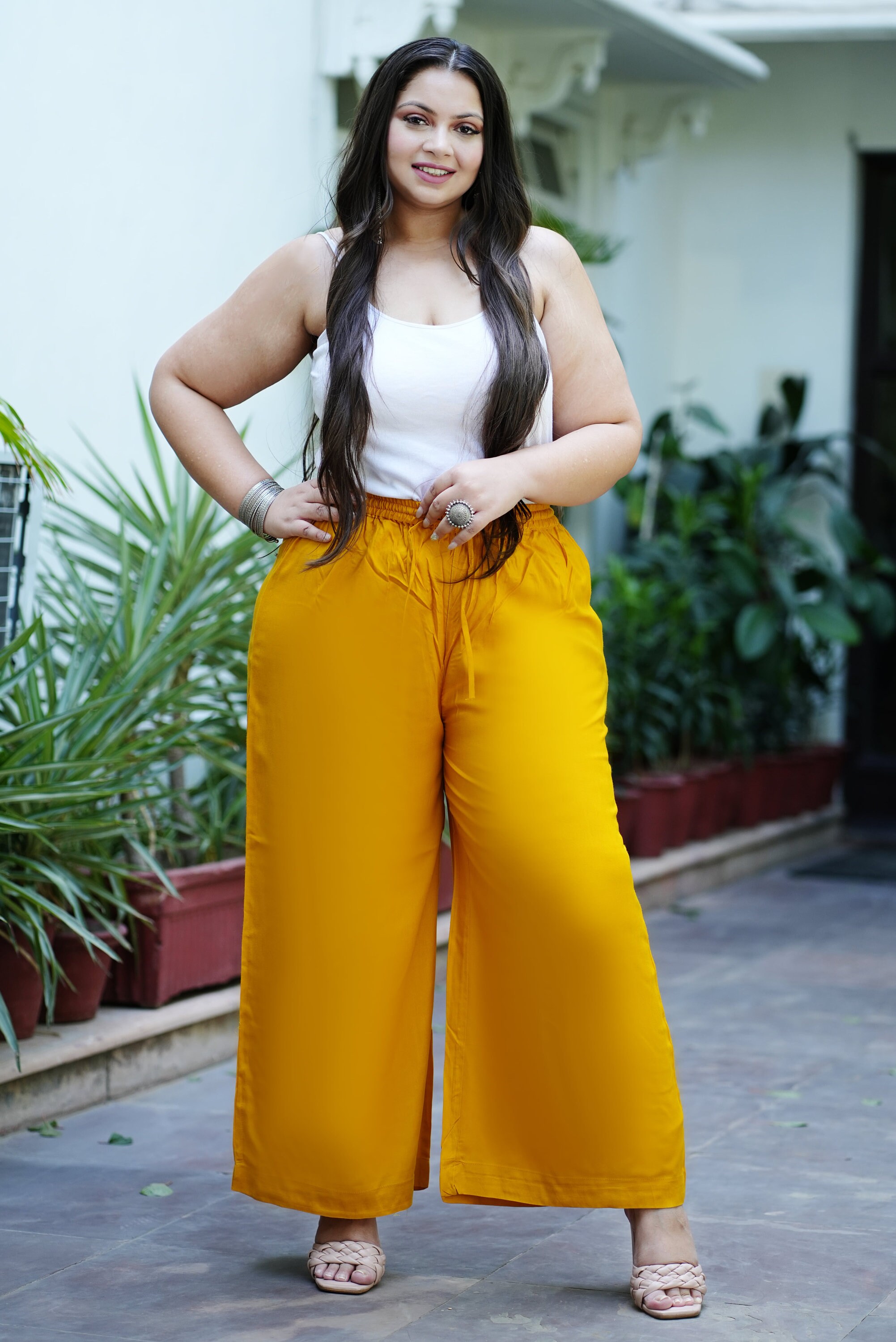 Plus Size Bottoms for Women Large Size Palazzo With Pockets Indian ...