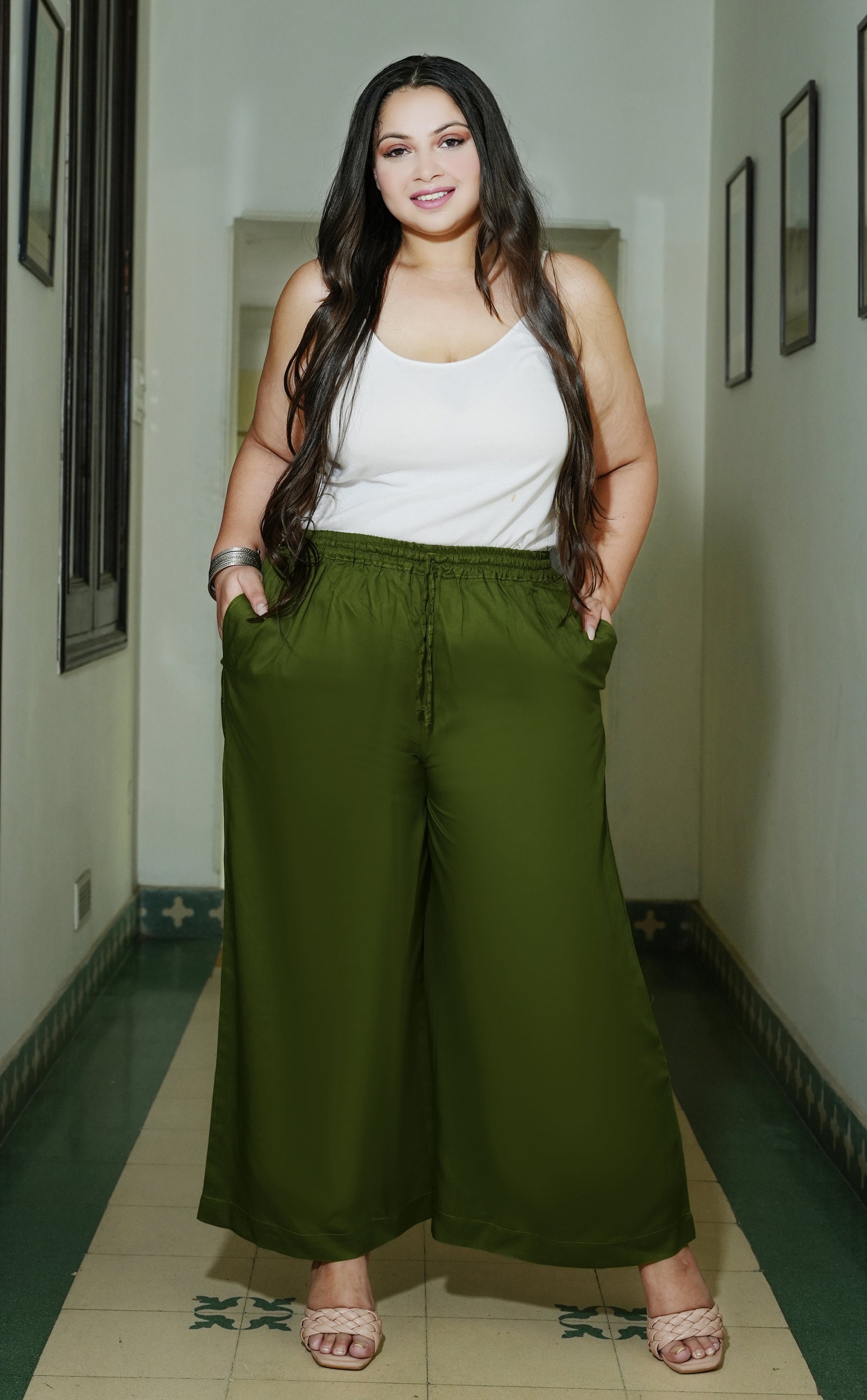 Plus Size Bottoms for Women Large Size Palazzo With Pockets Indian ...