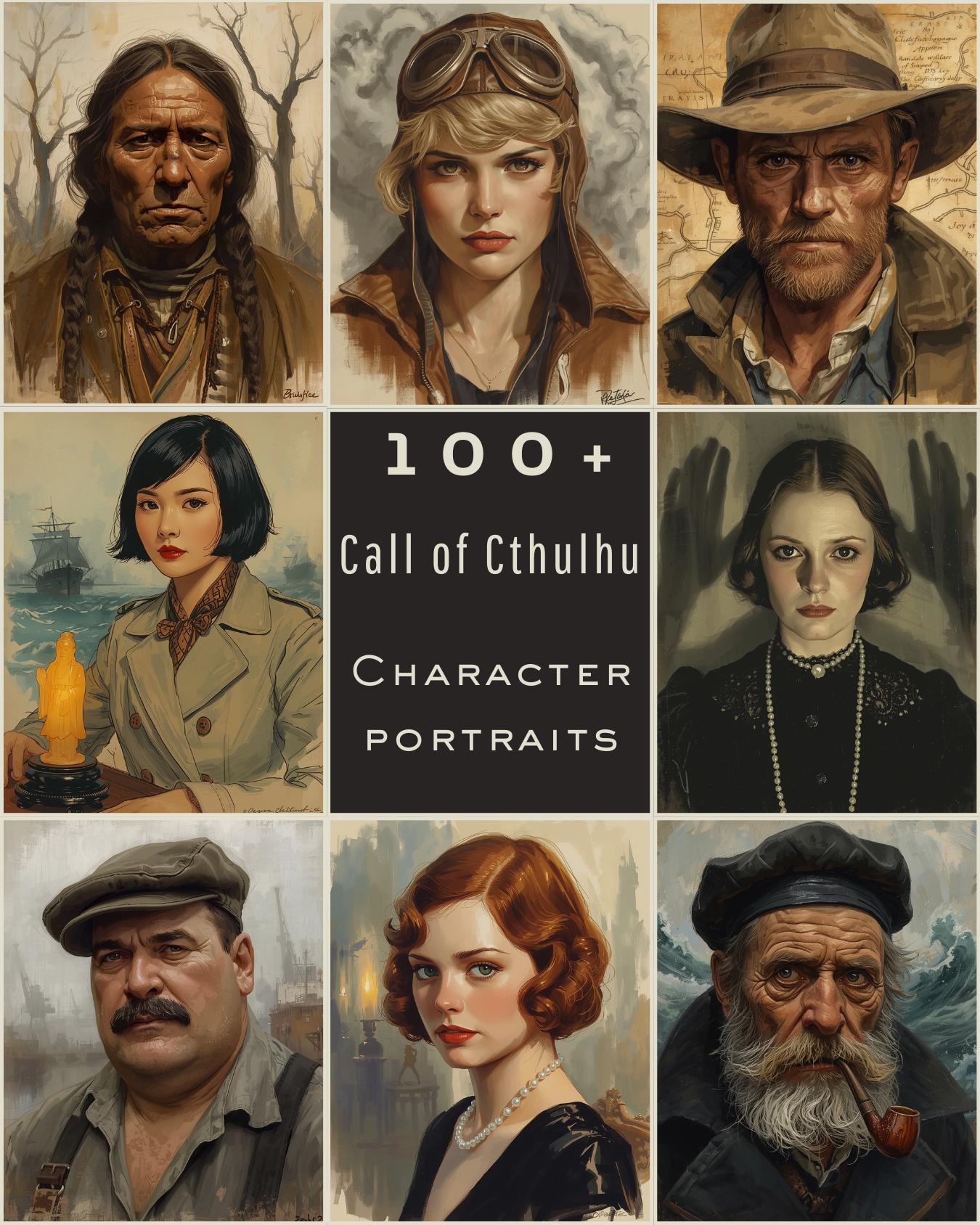 Call of Cthulhu Character Portraits: 1920s RPG Art (digital Download - Etsy