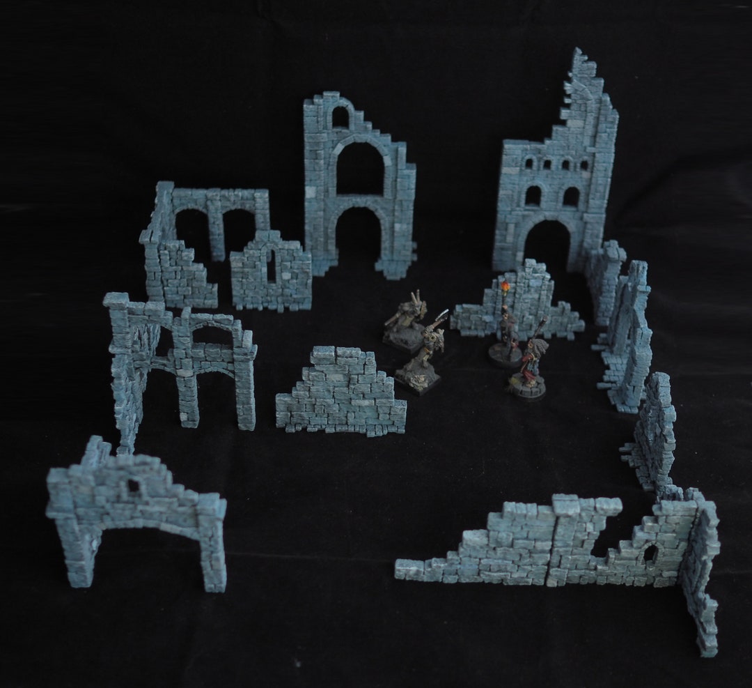 Fantasy Ruins Whole Set 11 Parts Wargaming & Tabletop Terrain 28-32 Mm ...