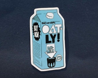 Oat Milk Sticker | Etsy UK